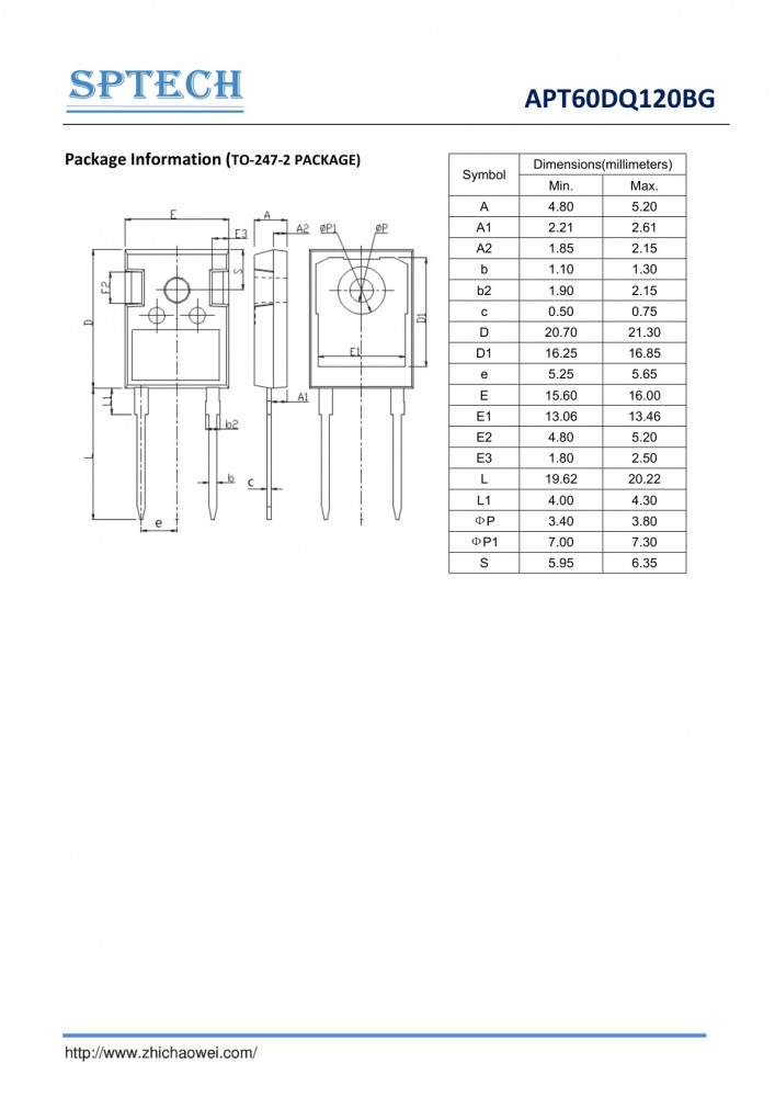 APT60DQ120BG-SPT package drawing