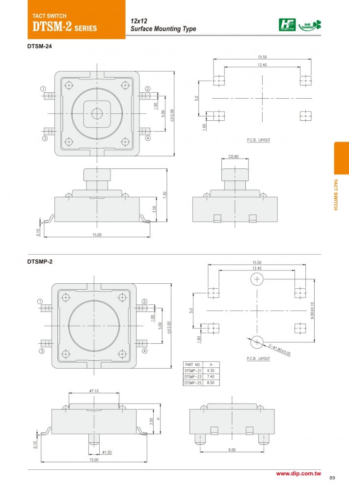Diptronics DTSM-24K-S-V-T/R datasheet page 2