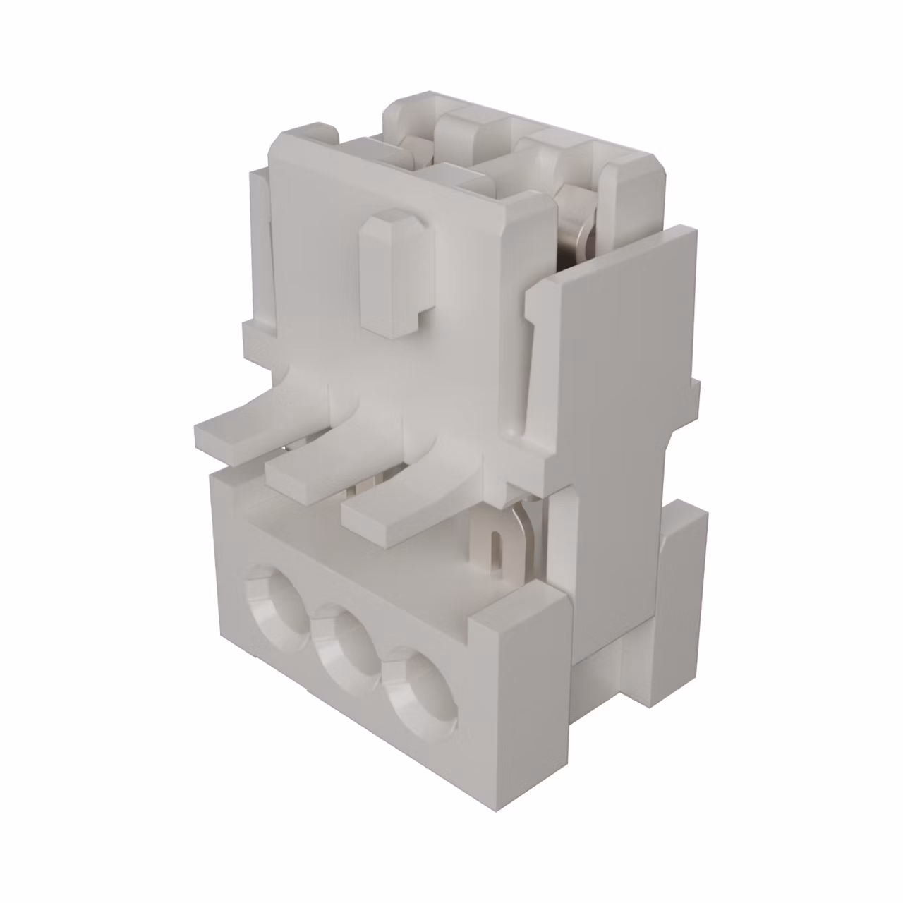 Appli-Mate RAST 2.5 IDT Housing, 2.50mm Pitch, with Side Latches, Female, 2 Circuits, Position Keys A, B & D Removed, Polarizing Rib Between 2/3, Voided Circuit 2, Black Color Stripe for sale