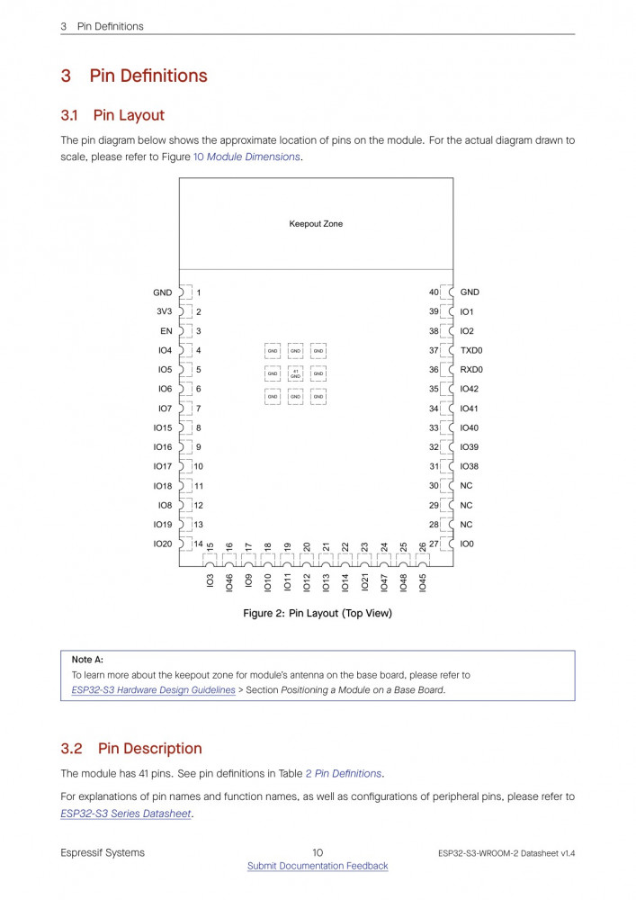 ESP32-S3-WROOM-2 datasheet page 10