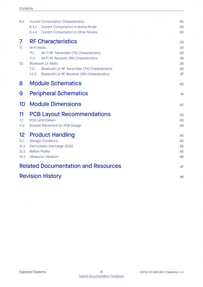 ESP32-S3-WROOM-2 datasheet page 6