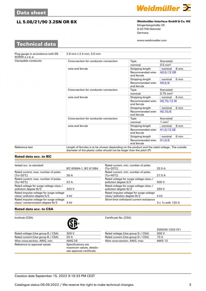 WEIDMULLER 1002020000 datasheet page 3