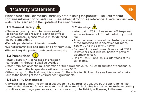 TS21 manual page 4