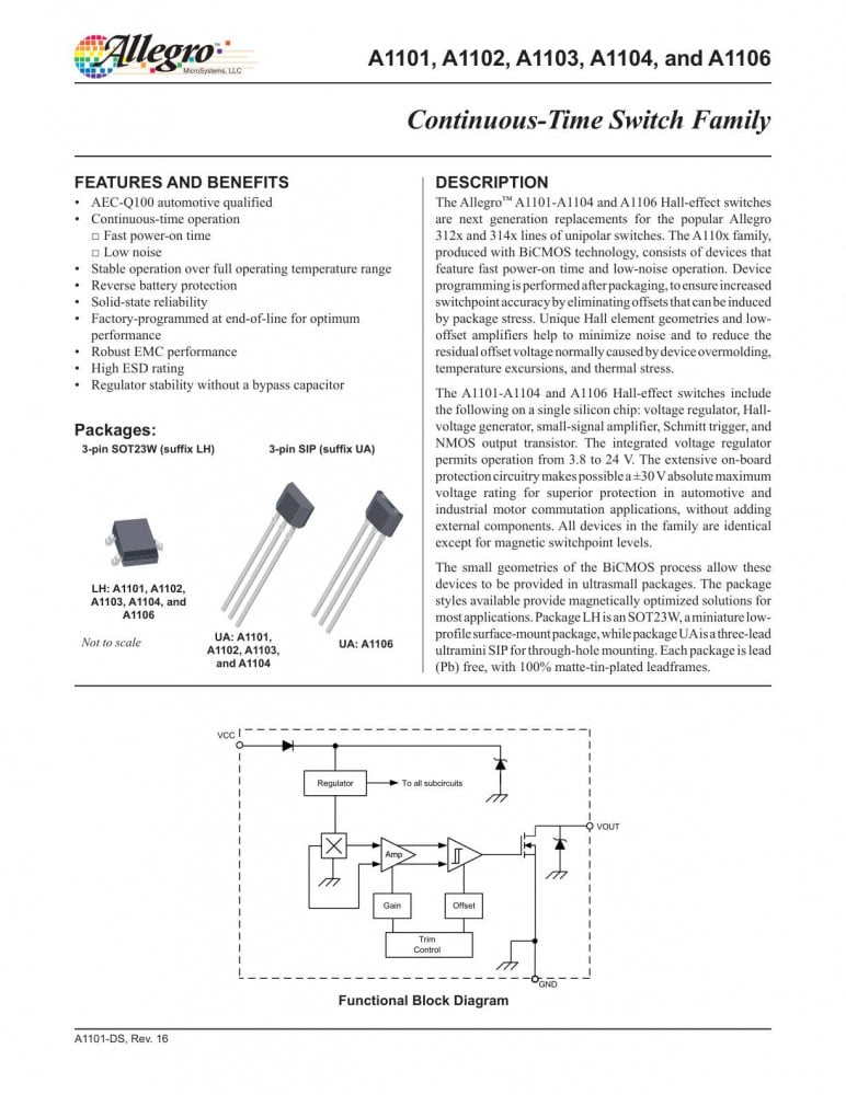 A1104EUA-T datasheet page 1