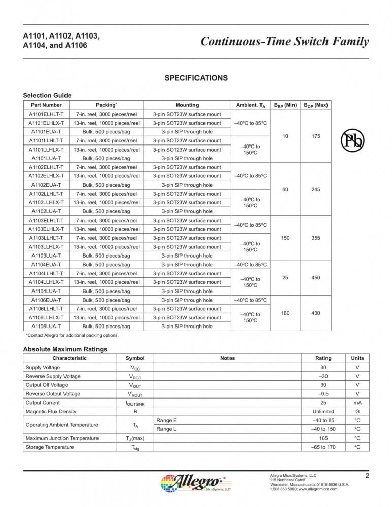 A1104EUA-T datasheet page 2