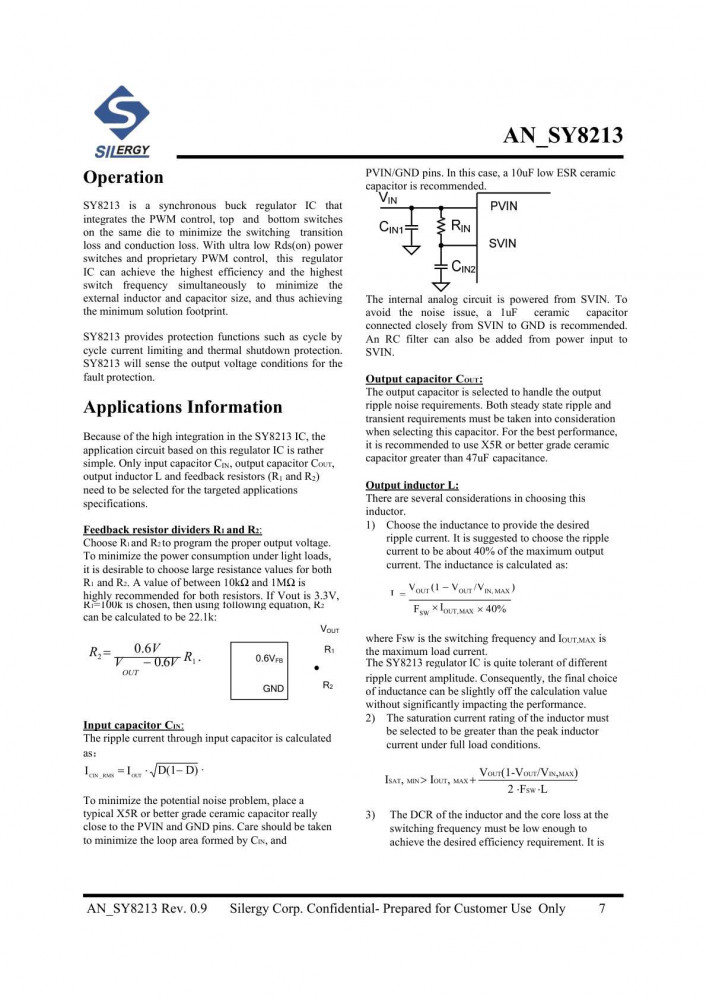 SY8213FCC datasheet page 7