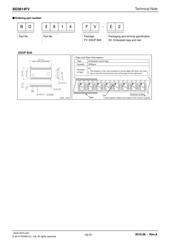 BD3814FV-E2 datasheet page 10