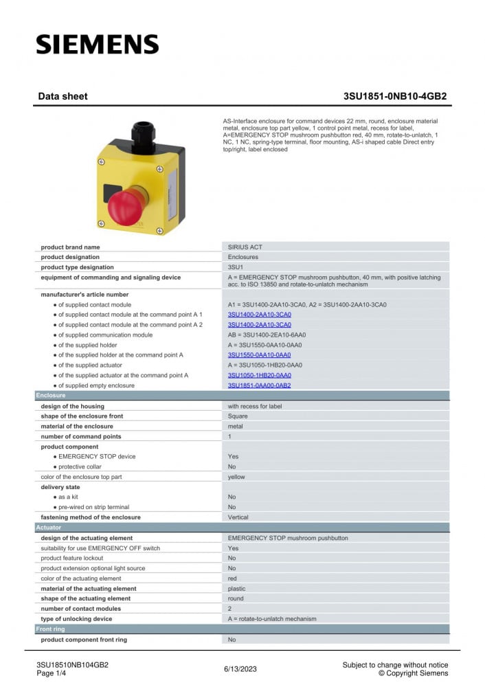 3SU18510NB104GB2 technical document page 1