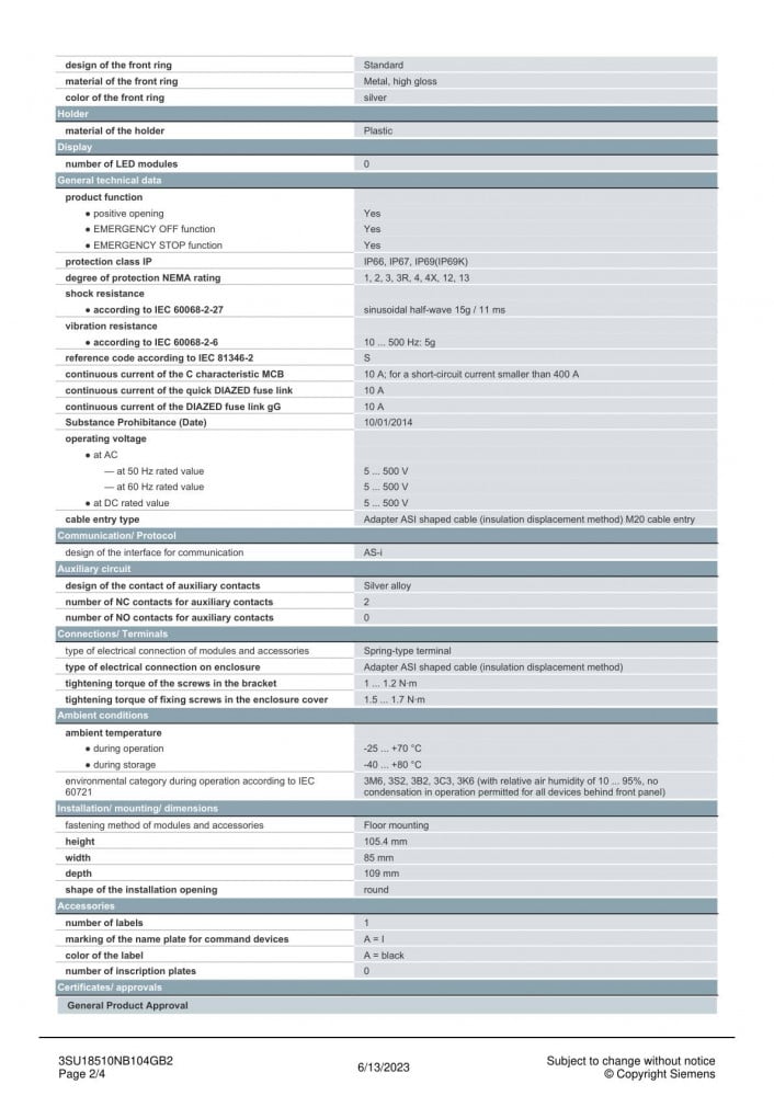 3SU18510NB104GB2 technical document page 2