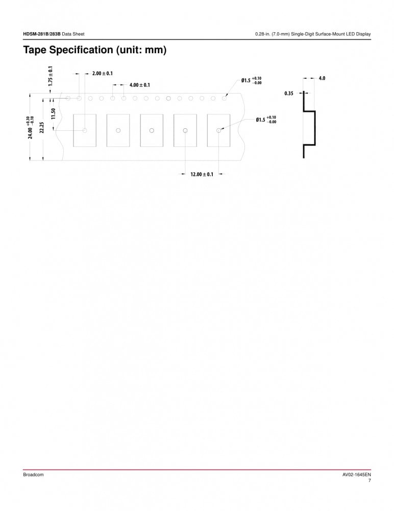 HDSM-281B datasheet page 7
