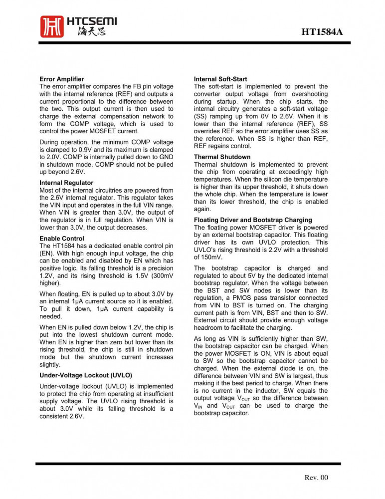 HT1584AREZ datasheet page 8