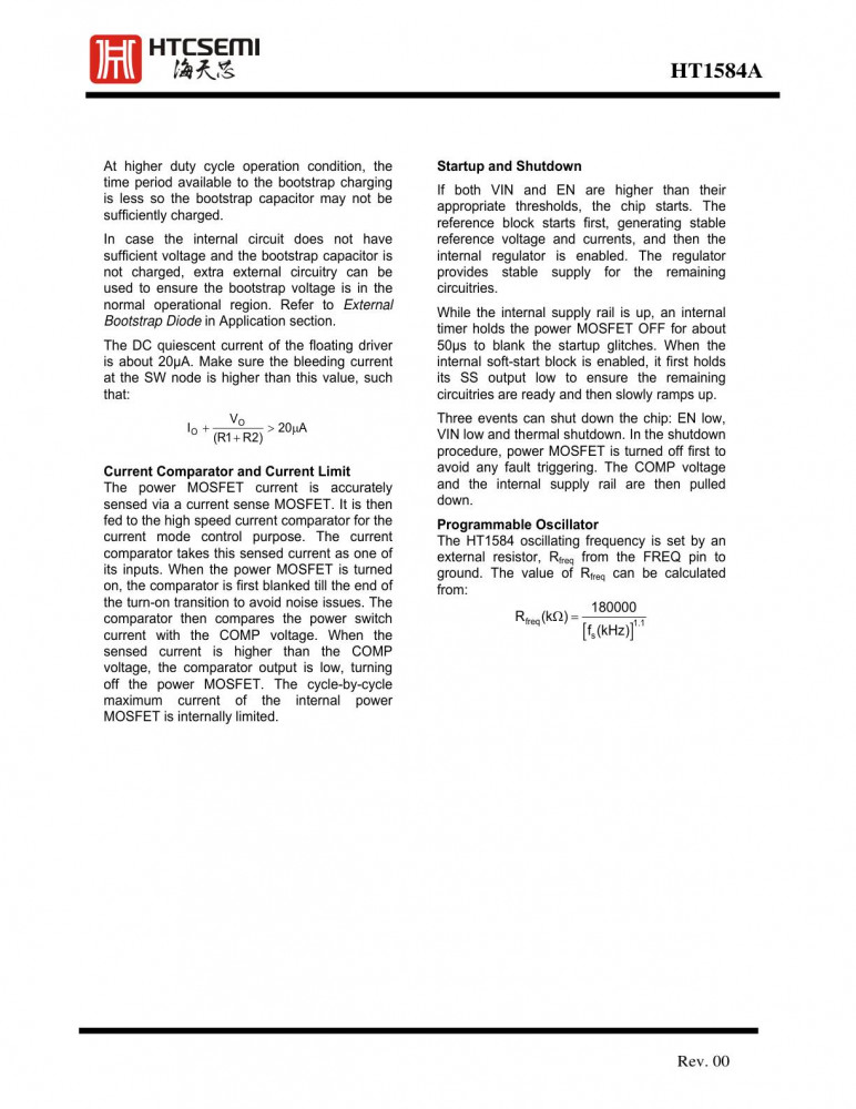 HT1584AREZ datasheet page 9