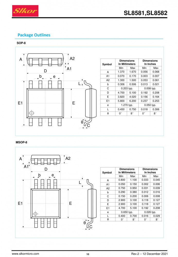 SL8582XS8 datasheet page 10