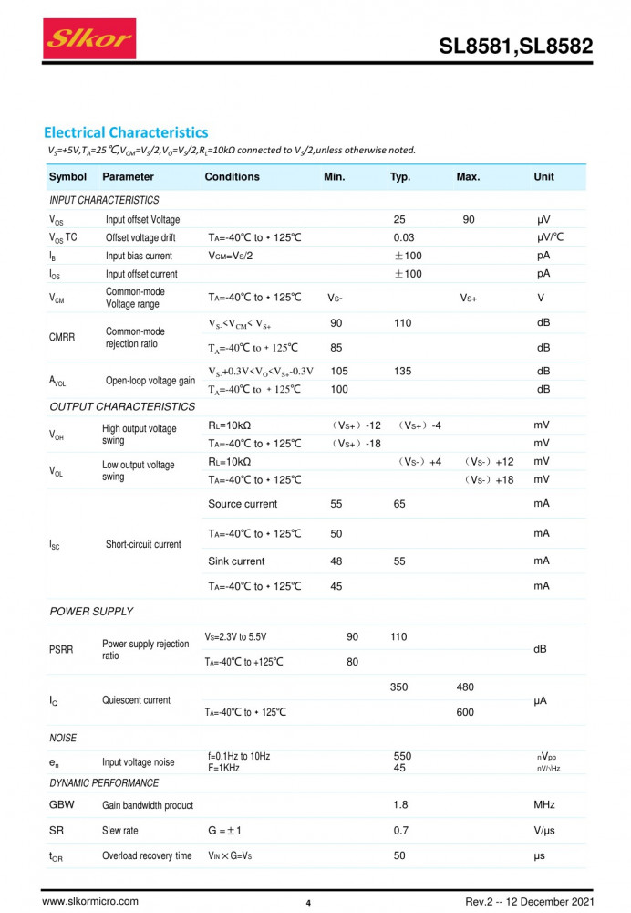SL8582XS8 datasheet page 4