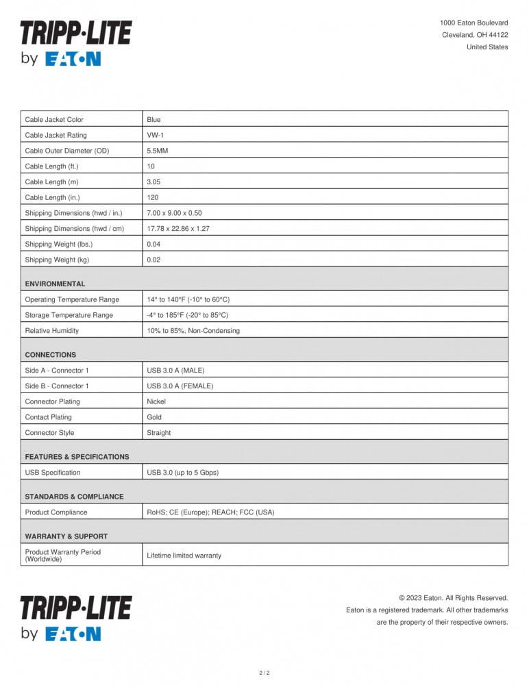 EATON U324-010 technical document page 2