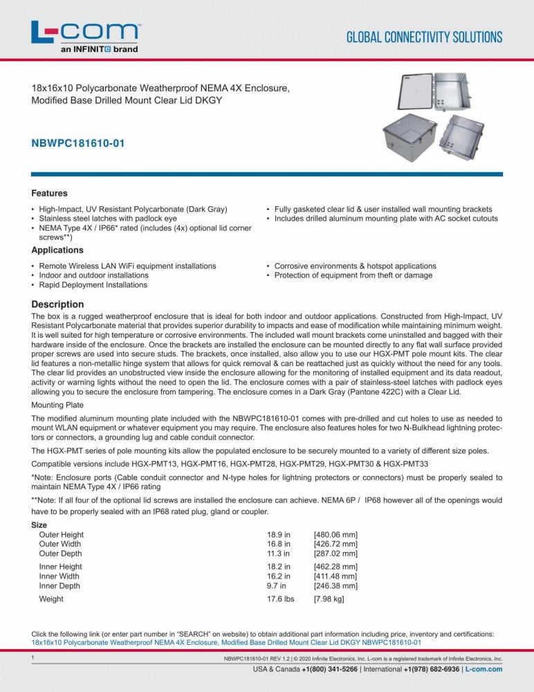 NBWPC181610-01 technical document page 1