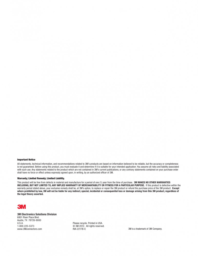 3M 3644X Series datasheet visual reference
