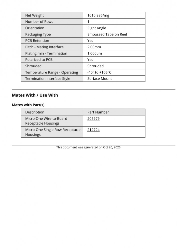MOLEX 2059720061 product document image, page 3