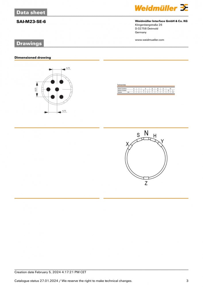 WEIDMULLER 1170000000 technical document page 3