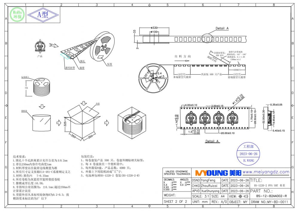 BS-12-B2AA002-R technical drawing page 2