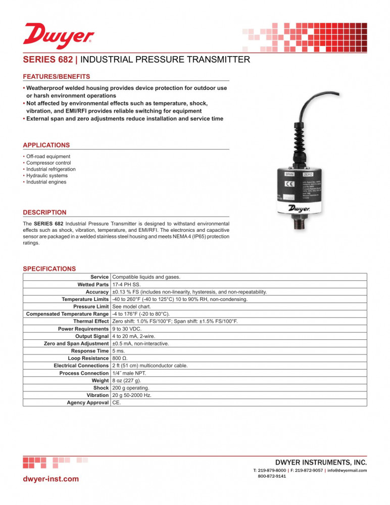Technical document image 1 for the supplied pressure transmitter material