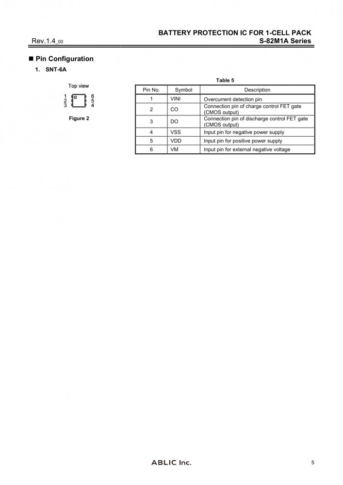 S-82M1A datasheet page 5