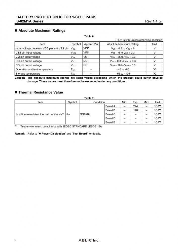 S-82M1A datasheet page 6