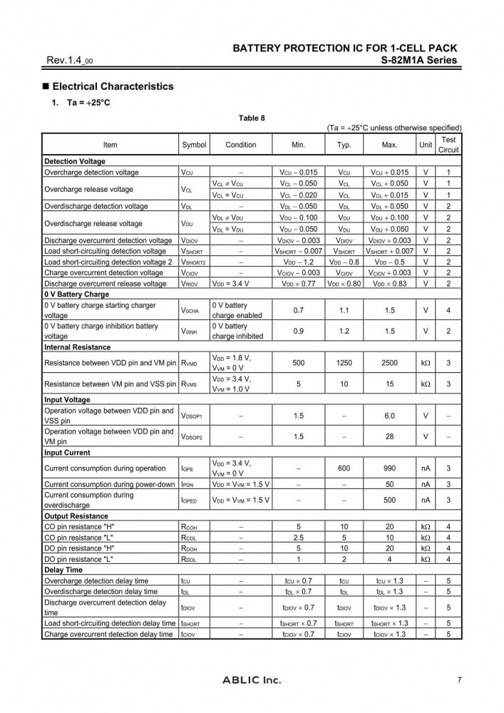 S-82M1A datasheet page 7