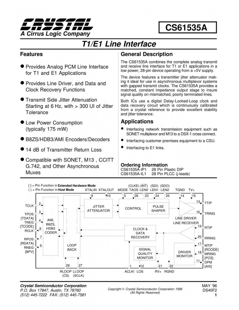 CS61535A-IL1 technical document page 1