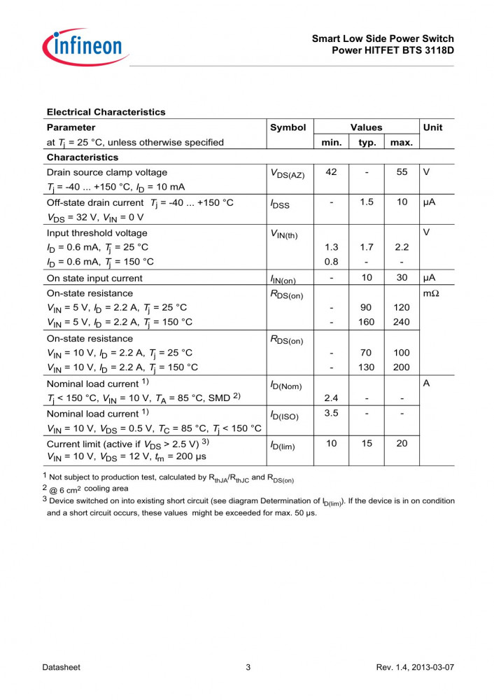 BTS3118DATMA1 datasheet page 3