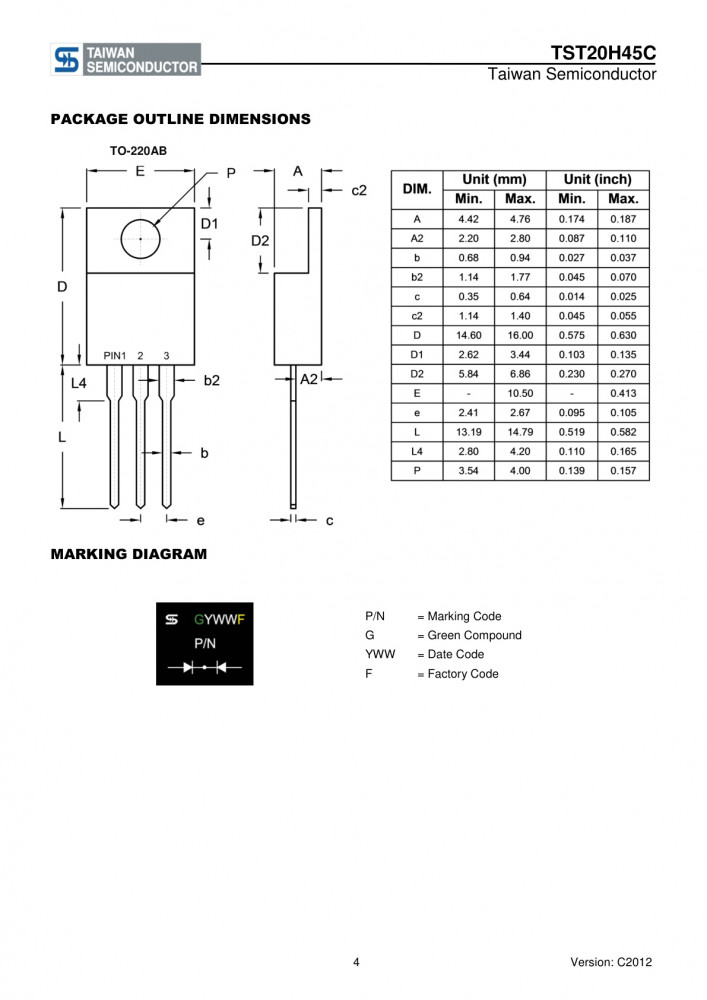 TST20H45C datasheet page 4