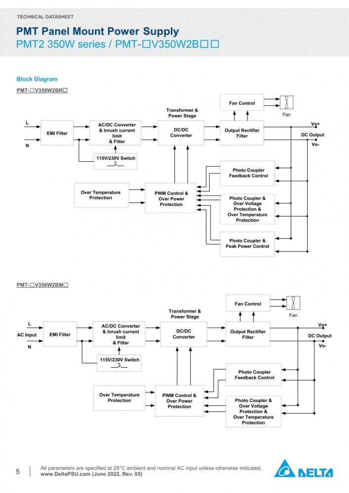 DELTA PMT-48V350W2BR datasheet page 5