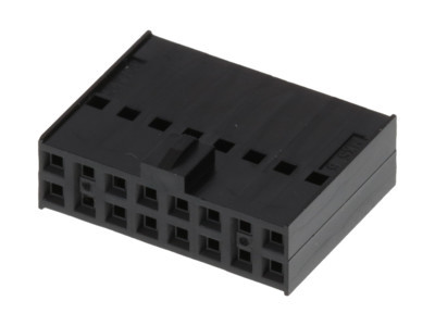 2.54mm Pitch C-Grid III Crimp Housing Dual Row, 24 Circuits, Black