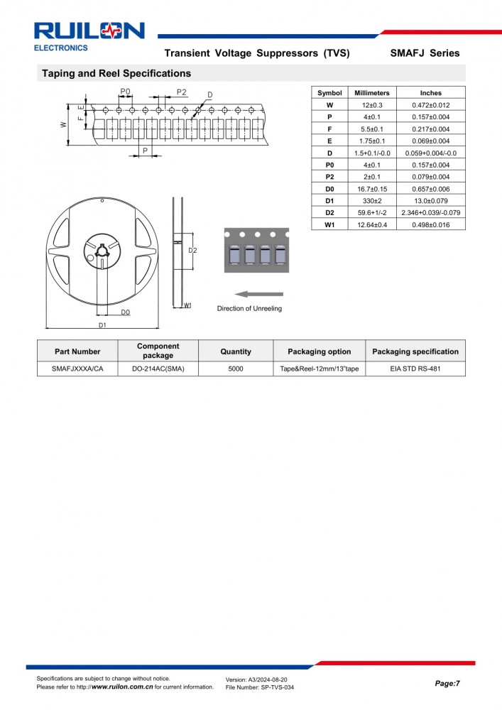 SMAFJ28A datasheet page 7