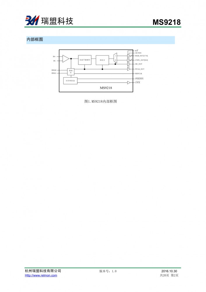 MS9218 datasheet page 2