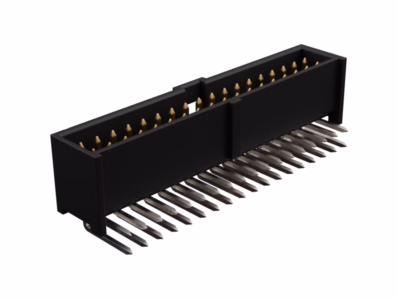 C-Grid III PCB Header, 2.54mm Pitch, Through Hole, Dual Row, Right-Angle, Shrouded, 2.90mm Tail Length, 36 Circuits, Gold (Au) Flash Plating for sale