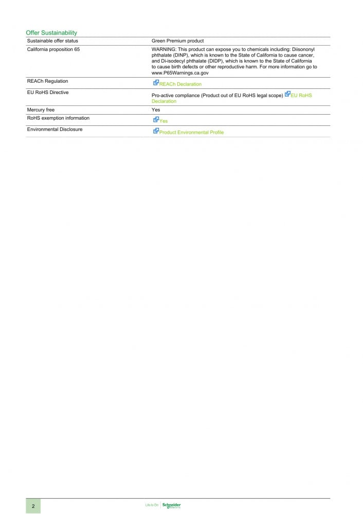 XCSRD210MDB technical documentation page 2