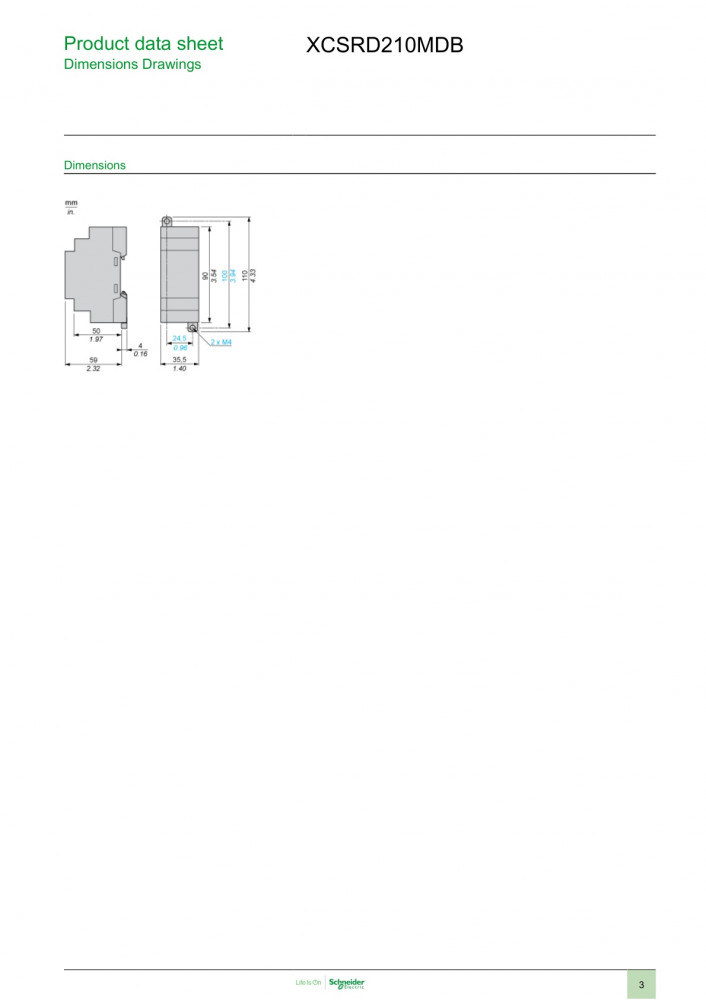 XCSRD210MDB technical documentation page 3