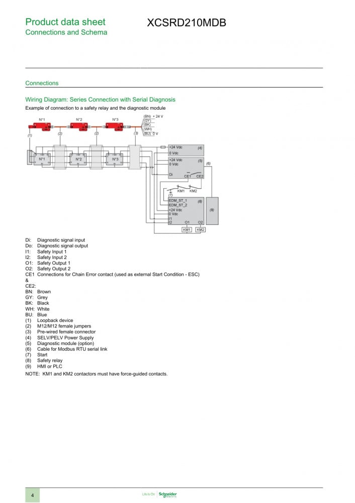 XCSRD210MDB technical documentation page 4