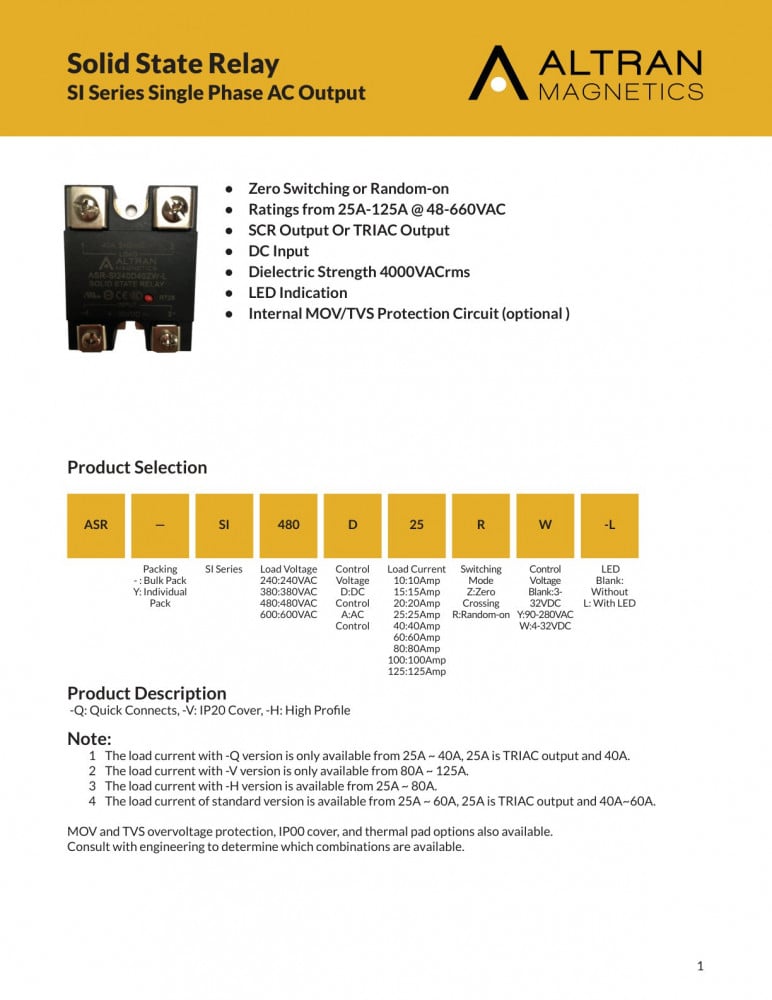 ASR-SI480D60ZW-L datasheet page 1