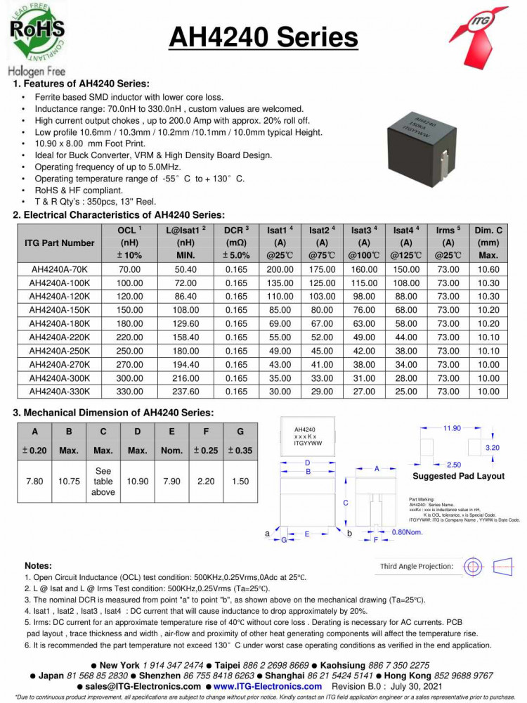 AH4240 datasheet page 1