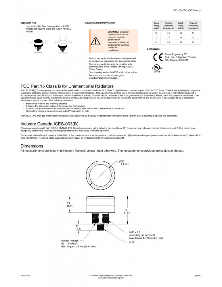 K50 series document page 3