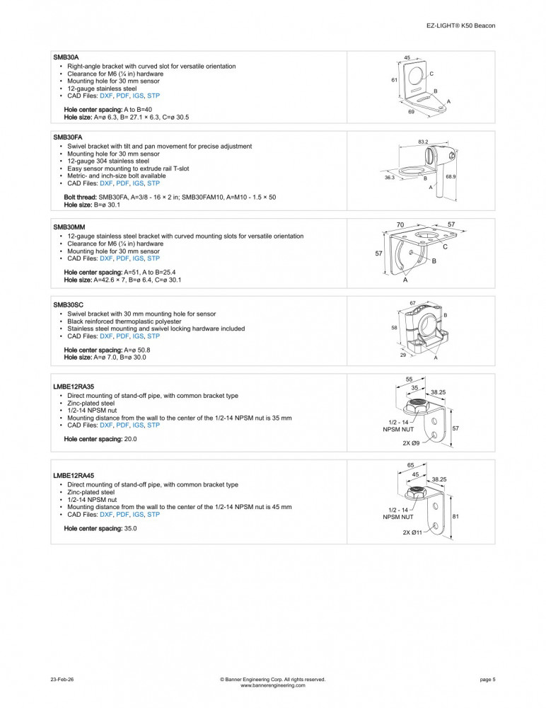K50 series document page 5