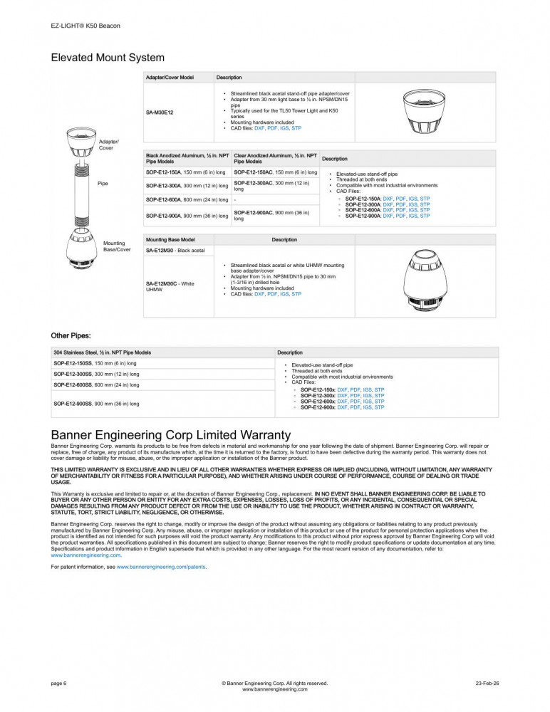K50 series document page 6