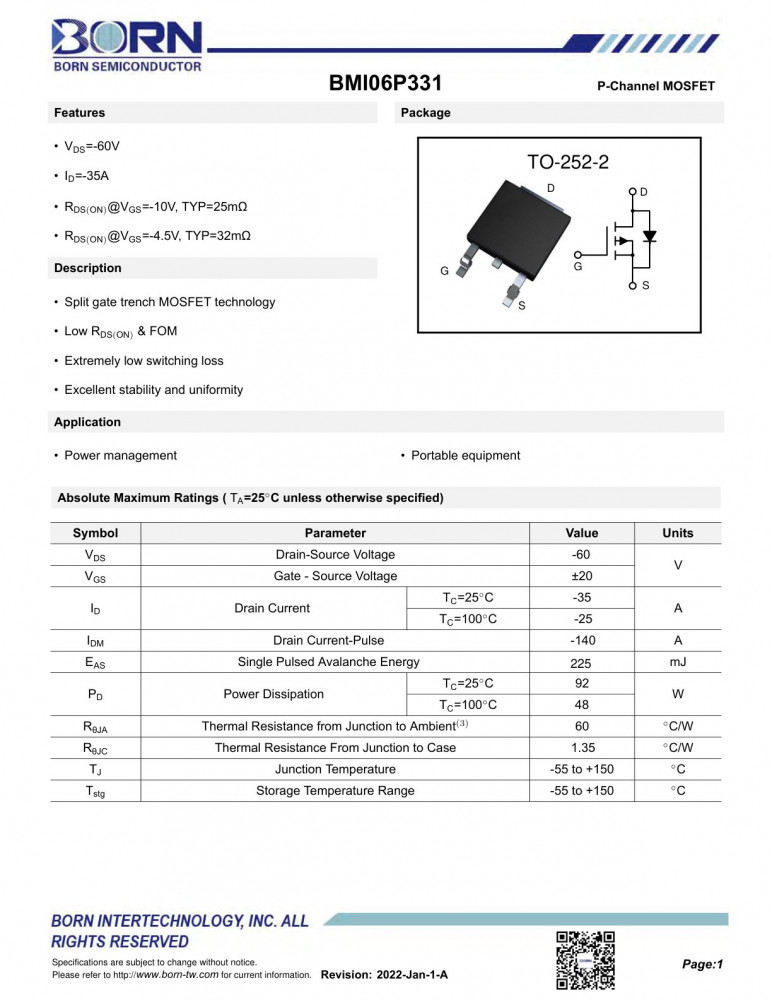 BMI06P331 datasheet page 1