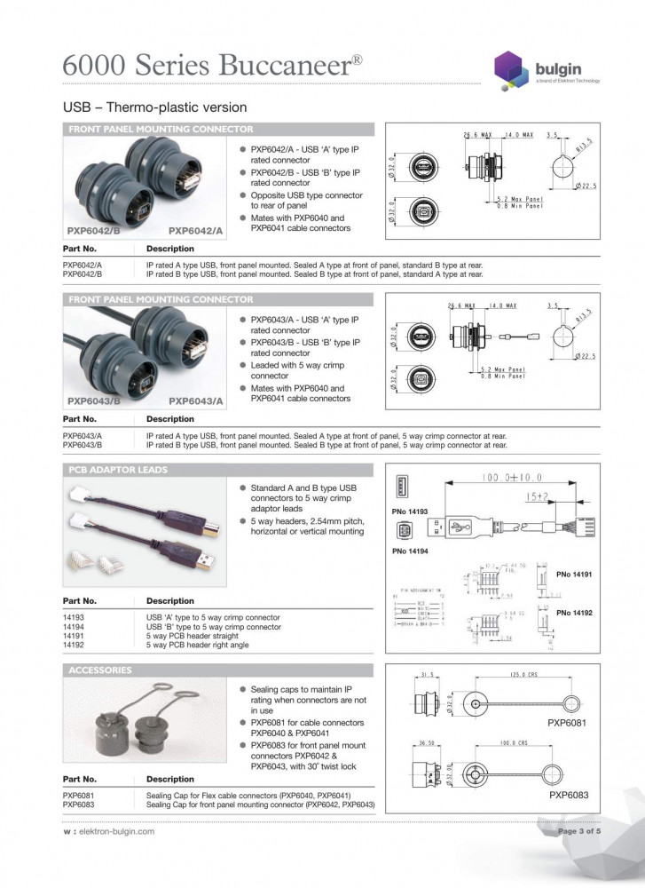 Bulgin PXP6042/A documentation page 3