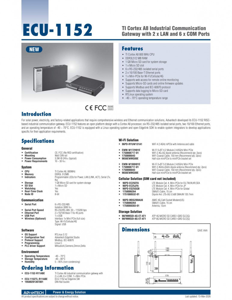 ECU-1152 product documentation preview