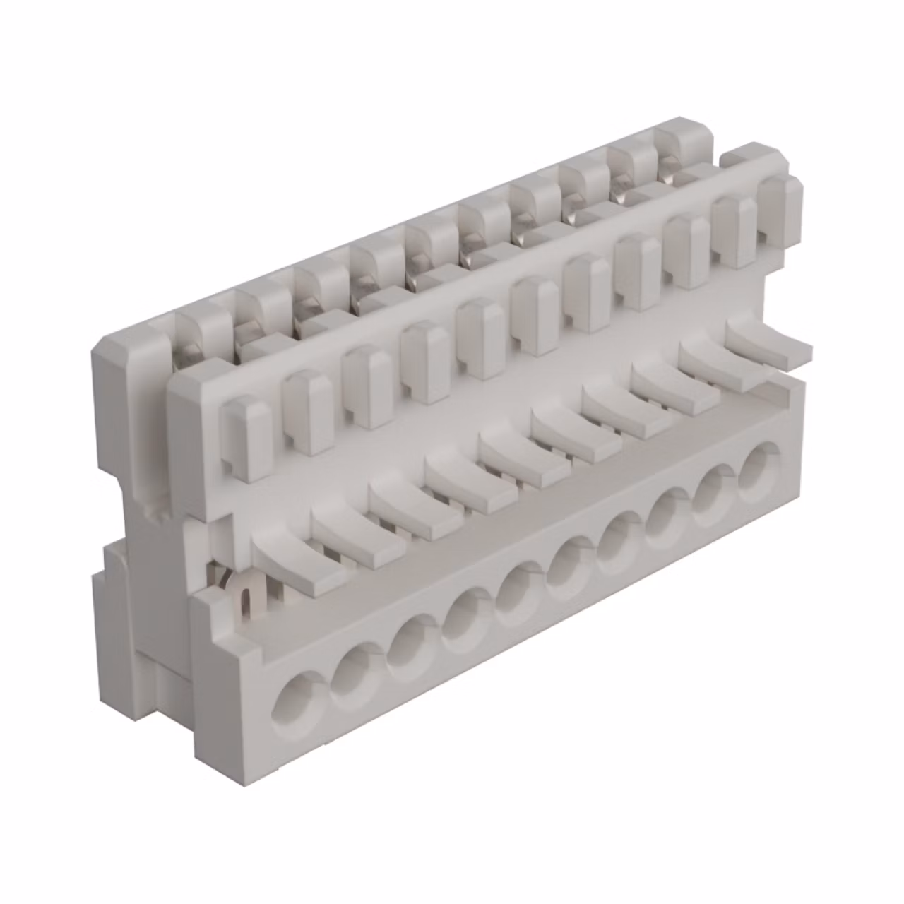 Appli-Mate RAST 2.5 Female Connector, 2.50mm Pitch, 10 Circuits, All Position Keys, Open Endwalls for sale