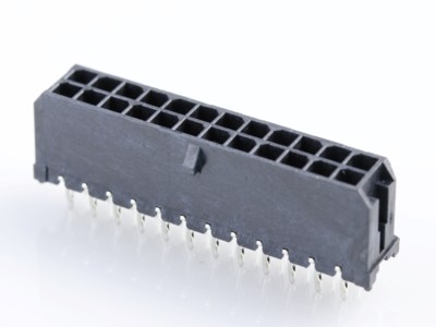 Micro-Fit CPI Header, Compliant Pin Interface, Dual Row, Vertical, 22 Circuits, Tin (Sn) Plating, Glow-Wire Capable
