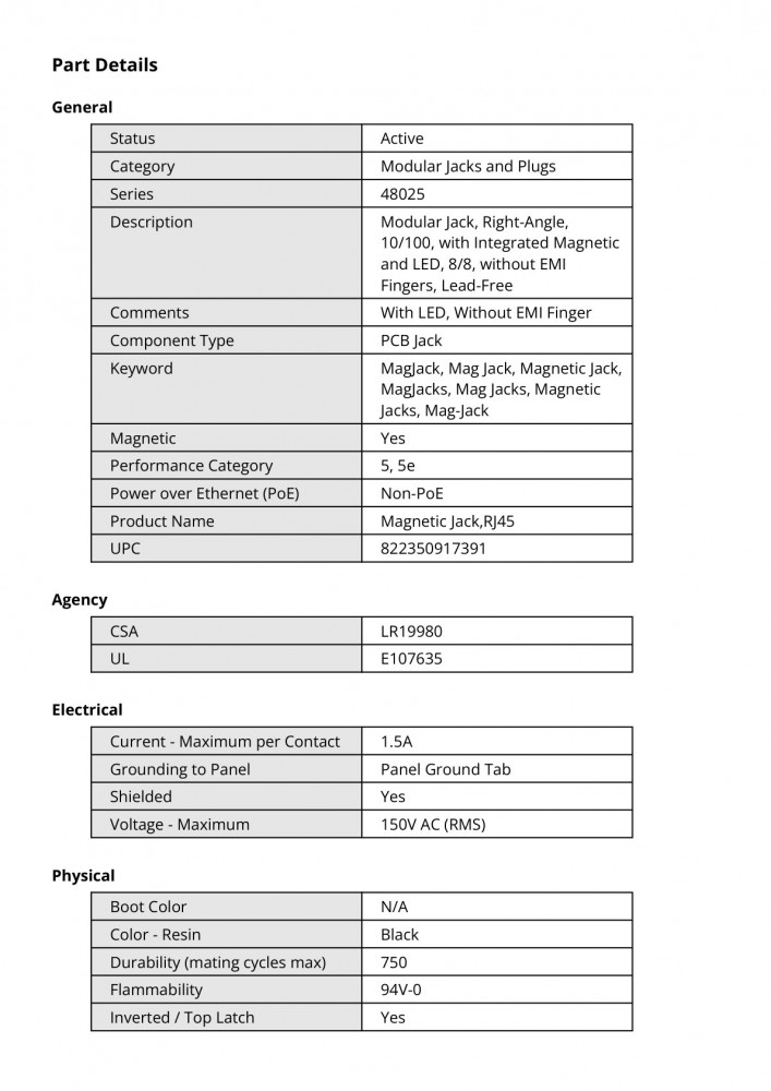 MOLEX 480251091 technical document page 2